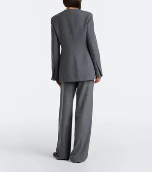 Max Mara Belted Cashmere-blend Wide-leg Pants