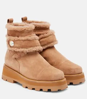 JIMMY CHOO Meena Suede Ankle Boots - Brown
