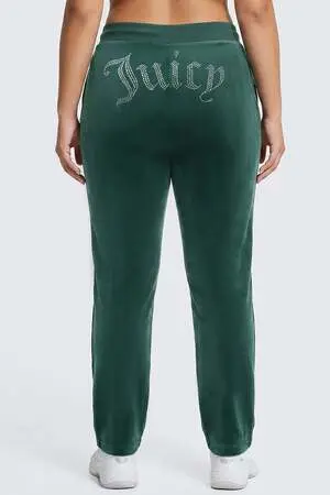 Juicy Couture Plus-size Og Big Bling Velour Track Pants Junebug