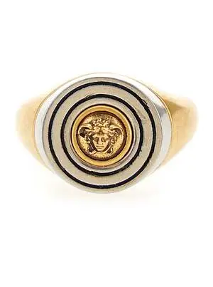 Versace Ring With Medusa On Metallic Band For - Multicolor