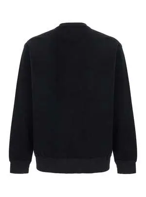 C.P. COMPANY Sweatshirt With Round Neck And Long Sleeves In Tech Fabric - Black