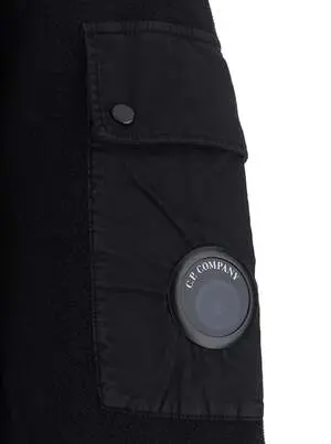 C.P. COMPANY Sweatshirt With Round Neck And Long Sleeves In Tech Fabric - Black