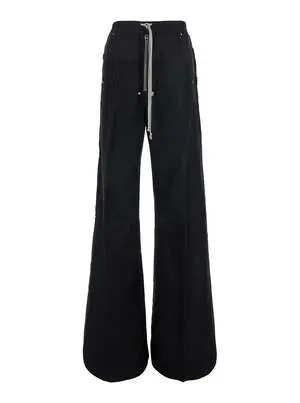 Rick Owens Wide Pants With Modern Details And Black Tech Fabric - Multicolor