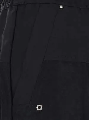 Rick Owens Wide Pants With Modern Details And Black Tech Fabric