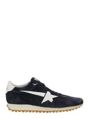 GOLDEN GOOSE Sneakers Runnig Maratone With Leather And Blue - Multicolor