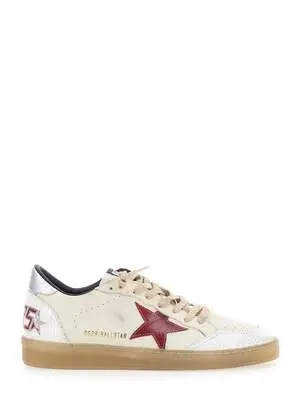 GOLDEN GOOSE Ballstar Sneakers With Sheep, Cow, And Goat Leather - White