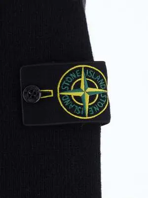 Stone Island High-neck Wool Sweater - Black