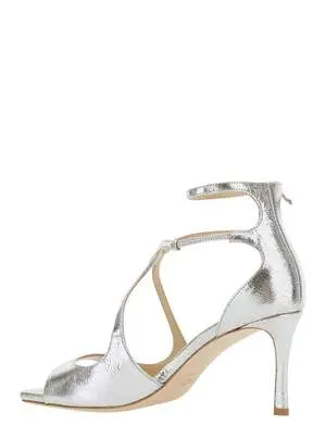 JIMMY CHOO Azia Glitter Leather Sandals - Multicolor