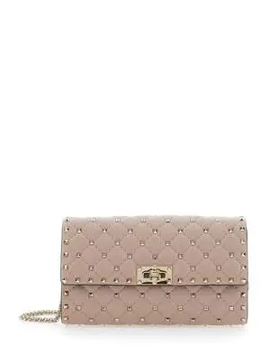Valentino Garavani Shoulder Bag | Rockstud Spike | Nappa/platinum Studs - Cream