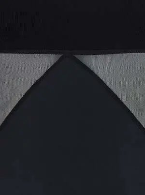 Rick Owens Combo Gown With Draped Details And Tech Fabric, Black