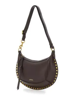 Isabel Marant Étoile Crossbody Bag Oskan Moon-gz With Leather Details And Logo - Brown