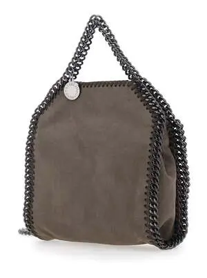Stella McCartney Falabella Tiny Tote With Tech Fabric In Brown And