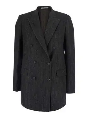 Tagliatore Jacket With Elegant Details In Tech Fabric - Gray