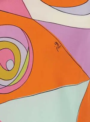 Emilio Pucci Top Characterized A Lively And Refined Design In Tech Fabric For