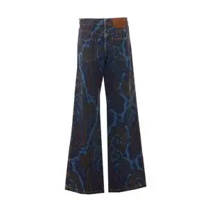 Etro Paisley Motif Wide Leg Jeans