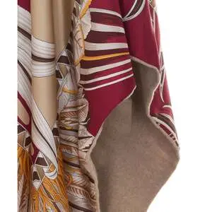 FERRAGAMO Giada Print Reversible Poncho