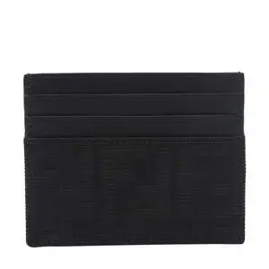 Fendi Ff Jacquard Cards Holder - Black