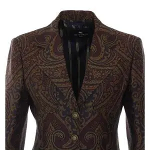Etro Paisley Print Single Breasted Jacket