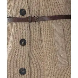 Brunello Cucinelli Knitted Belted Cardigan