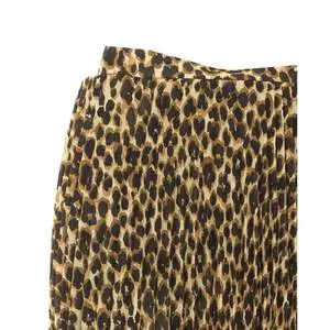 Etro Leopard Pleated Skirt