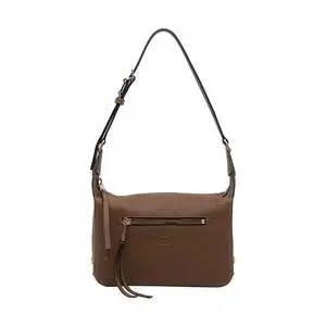 TOD'S Metal Dots Mini Leather Shoulder Bag - Brown