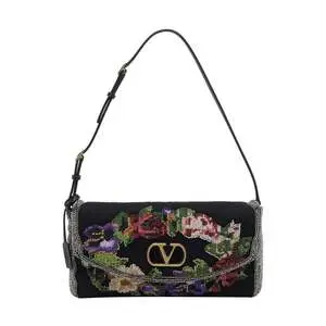 Valentino Garavani Small Embroidered Devain Shoulder Bag - Multicolor