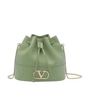 Valentino Garavani Vlogo Signature Bucket Bag - Green