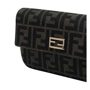 Fendi Ff Jacquard Tube Wallet On Chain