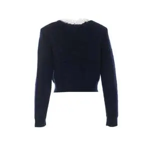 SELF-PORTRAIT Flower Pearl Knit Cardigan