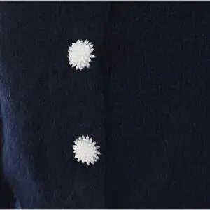 SELF-PORTRAIT Flower Pearl Knit Cardigan