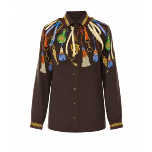 Etro Tassels Printed Shirt - Brown