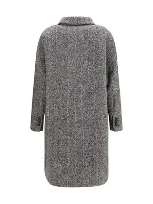 Brunello Cucinelli Double-breasted Wool And Alpaca Blend Coat With Sequins