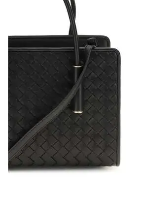 Bottega Veneta Intrecciato Handbag - Black