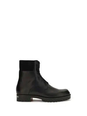 CHRISTIAN LOUBOUTIN Trapman Tct 2 Leather Ankle Boots - Black