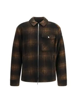 Moncler Embroidered Flannel Shirt - Brown
