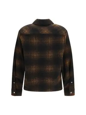 Moncler Embroidered Flannel Shirt