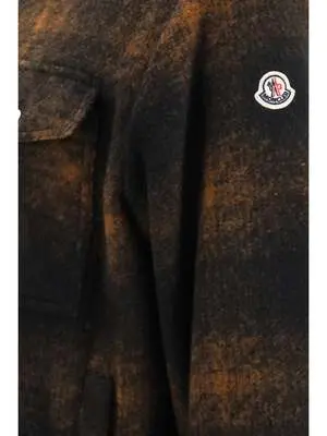 Moncler Embroidered Flannel Shirt