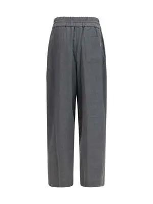 AMI Paris Wool Pants With Elasticated Waist