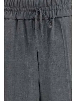 AMI Paris Wool Pants With Elasticated Waist