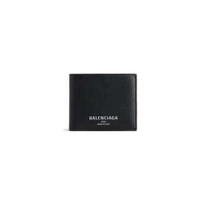 Balenciaga Credit Square Folded Wallet - Black
