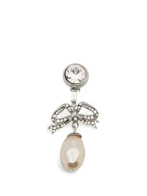 N.21 Glass Pearl And Diamond Earrings