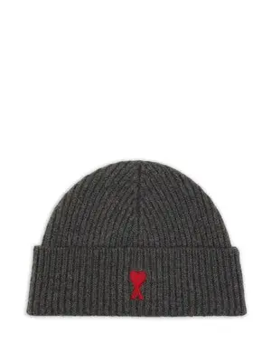 AMI Paris Ribbed Knit Beanie