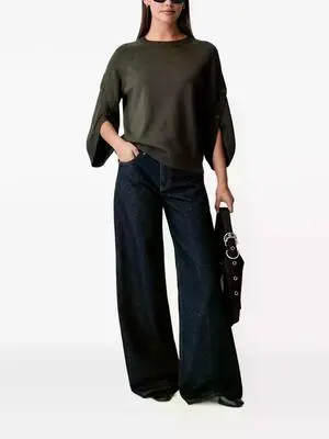 Joseph Ribkoff Button-embellished Tulip-sleeve Sweater