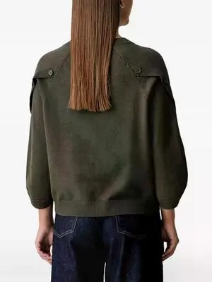 Joseph Ribkoff Button-embellished Tulip-sleeve Sweater