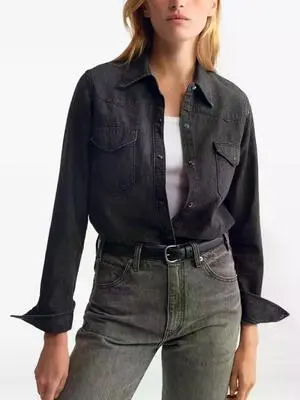 NILI LOTAN Travis Western Denim Shirt