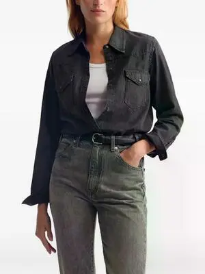 NILI LOTAN Travis Western Denim Shirt