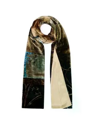 PIERRE-LOUIS MASCIA Kanadas Landscape-print Scarf - Green