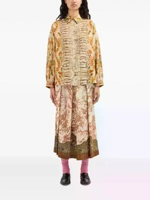 PIERRE-LOUIS MASCIA Aloe Ruched Silk Shirt