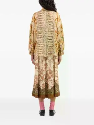 PIERRE-LOUIS MASCIA Aloe Ruched Silk Shirt