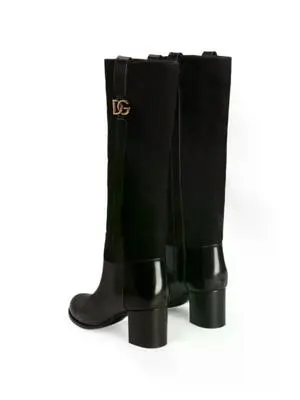 Dolce & Gabbana Suede Riding Boots